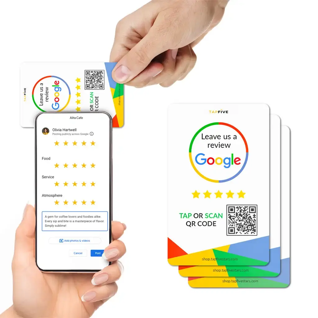 TapFive Card - Google Review Tap Card